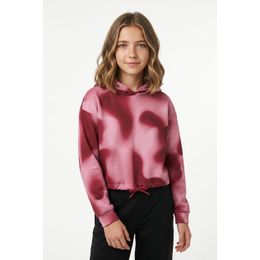 Tom Tailor Kinder Kapuzensweatshirtburgundy abstract, Gr. 164, bedruckt, Sweatware, Obermaterial: 70% Baumwolle, 30% Polyester, Sweatshirts, mit