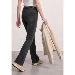 Street One Damen Slim-fit-Jeans, grau, Gr. 26, unifarben, Jeans, 63% Baumwolle, 25% Polyester, 10% Viskose, 2% Elasthan, Jeans, High Waist