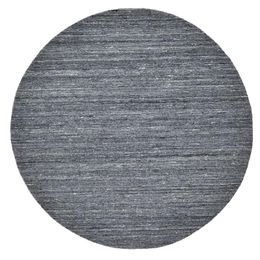 Theko Wollteppich &raquo;Pure UNI&laquo; rund 14 mm H&ouml;he Handwebteppich, meliert, reine Wolle, handgewebt grau Schurwolle &Oslash; 190cm 1 Stk., 14mm, &Oslash; 190cm