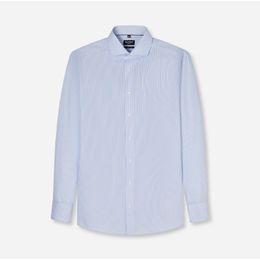 OLYMP Herren Langarmhemd "Luxor"bleu, Gr. 40, gestreift, Web, Obermaterial: 100% Baumwolle, Hemden, modern fit, Royal -Kentkragen, Businesshemd