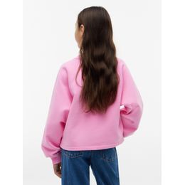Tommy Hilfiger M&auml;dchen Sweatshirtpink daisy, Gr. 7, unifarben, Sweatware, Obermaterial: 100% Baumwolle, Sweatshirts, Rundhalsausschnitt, Regular Fit,
