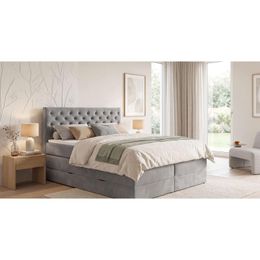 Home Affaire Boxspringbett &raquo;SELJORD mit Bettkasten, Matratze und Topper, Breite 160 oder 180 cm&laquo; Bonnell- oder Taschenfederkernmatratze (H2, H3, H4), 