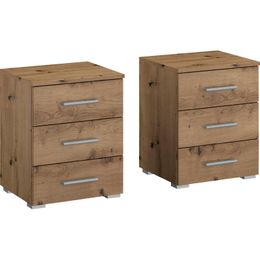 Rauch Nachtkommode &raquo;Base&laquo; Set, 2er-Set, optional in moderner Hochglanz-Front braun Holzwerkstoff B/H/T: 40cm x 52cm x 40cm, 3 Stk.