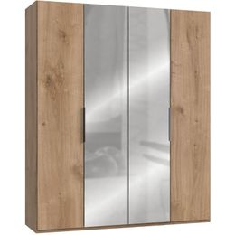 wimex Kleiderschrank &raquo;Level by fresh to go&laquo; mit Spiegelt&uuml;ren braun B/H/T: 200cm x 236cm x 58cm, T&uuml;ren: 4 Stk.