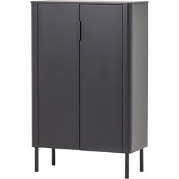 Woood Highboard &raquo;Gunnar FSC -Mix Massivkiefer mit D&auml;mpfung Funktion, 85 x 39 x 135 cm&laquo; Tragkraft 15 kg pro Boden, einfach zu montieren, sichtbare 