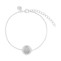Tom Tailor Damen Tom Tailor Silberarmband mit Zirkonia (synth.) silber 20cm, Silber 925 (Sterlingsilber)
