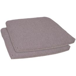 GO-DE Sitzkissen &raquo;Selina&laquo; 2er Set, 45/46x40 cm beige Polyester B/L: 40cm x 45cm, 2 Stk.
