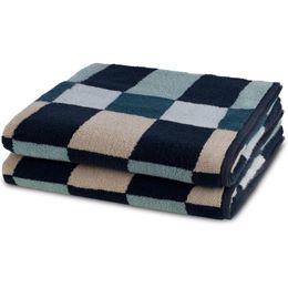 Ross Handt&uuml;cher &raquo;Three Stars 9040&laquo; 100% Baumwolle, made in Germany bunt Frottier, Frottier B/L: 50cmx100cm, 2 Stk., Karo Streifen, 2 Handt&uuml;cher, 