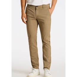 LINDBERGH Herren Chinos "Chinos Slim Fit", grau, Gr. 33, unifarben, Obermaterial: 98% Baumwolle, 2% Elasthan, Hosen