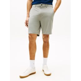 Tommy Hilfiger Herren Chinoshorts "DOVER", grau, Gr. 36, Web, Obermaterial: 75% Polyester, 17% Baumwolle, 8% Elasthan, Hosen, mit Flag-Stickerei