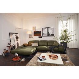 Musterring Wohnlandschaft &raquo;MR 2490 Ecksofa mit erstklassigem Sitzkomfort, Long-Life-Leder&laquo; Fu&szlig; Schwarz, Sitzh&ouml;he 46cm, wahlweise mit Funktionen, Ma&szlig;e 342x207 cm 