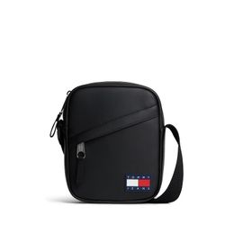 Tommy Jeans Damen Umh&auml;ngetasche &raquo;TJM DAILY PU REPORTER&laquo; Schultertasche, Crossbodybag mit Logoaufn&auml;her schwarz B/H/T: 16cm x 20cm x 5cm