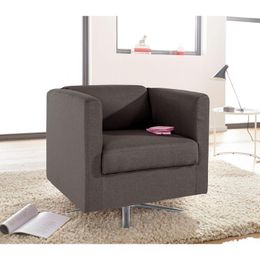 Home Affaire Sessel &raquo;Bob Drehsessel, Clubsessel und Cocktailsessel - alles passt&laquo; drehbar mit Sternfu&szlig; grau Feinstruktur weich (92% Polyester, 8% 