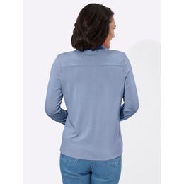 Casual Looks Damen Blusenshirt "Blusenshirt"bleu, Gr. 52, unifarben, 95% Viskose, 5% Elasthan, Shirts