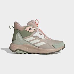 adidas terrex Damen Wanderschuh "ANYLANDER LEATHER MID CLIMAPROOF", Gr. 41wonder alumina, sanftes wei&szlig;, halo gr&uuml;n, Leder, Textil, Schuhe, wasserdicht