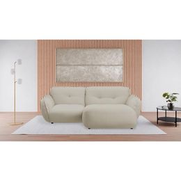 BETYPE Ecksofa &raquo;Be Fluffy&laquo; Softes Sitzgef&uuml;hl, moderne Kedernaht, hochwertiger Bezug beige 100% Polyester B/H/T: 269cm x 87cm x 184cm, Chenille, 