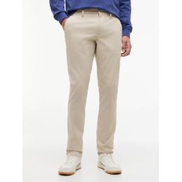 Tommy Jeans Herren Chinohose "SCANTON", beige, Gr. 38, unifarben, Twill, Obermaterial: 96% Baumwolle, 4% Elasthan, Hosen, slim fit, Twill