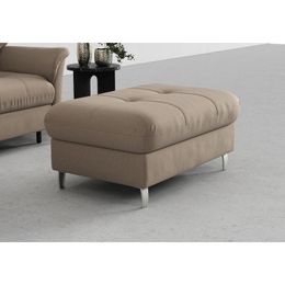Sit & More sit&more Hocker &raquo;Marano&laquo; mit Stauraum grau 98% Polyester, 2% Polyamid B/H/T: 102cm x 43cm x 67cm, Soft clean,mit Stauraum,Fu&szlig;farbe: Nickel satiniert