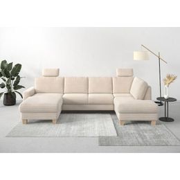 OTTO home Wohnlandschaft &raquo;Summer U-Form&laquo; mit oder ohne Schlaffunktion und Bettkasten, Cord-Bezug beige 100% Polyester B/H/T: 314cm x 91cm x 170cm, 