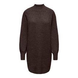 Only Damen Strickkleid "ONLOLIVIA LS HIGH NECK DRESS CC KNT", braun, Gr. S, meliert, Strick, Obermaterial: 84% Polyester, 7% Polyacryl, 5% Wolle, 4%
