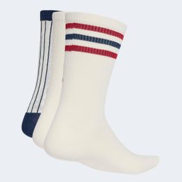 Damen Sportsocken "RETRO SPORT CREW 2-ER PACK", adidas originals, Gr. Scloud wei&szlig;, night indigo, team victory rot, Obermaterial: 54% Baumwolle, 43%
