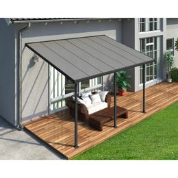 Terrassendach &raquo;Feria Alu Terrassen&uuml;berdachung&laquo; einfache DIY Montage grau Aluminium, Polycarbonat (PC) B/H/T: 425cm x 305cm x 294cm