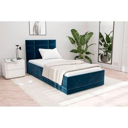 Westfalia Schlafkomfort Polsterbett &raquo;Prag&laquo; 3 Matraztenarten w&auml;hlbar, mit und ohne Bettkasten blau Bezug 100% Polyester, Polsterung: Polsterwatte, Material Gestell: 