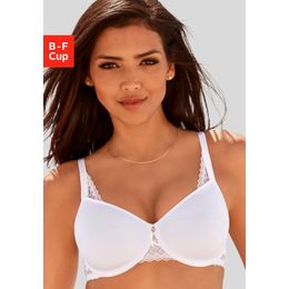 Lascana Damen Minimizer-BH, Gr. 100, wei&szlig;, Microtouch, Obermaterial: 87% Polyamid, 13% Elasthan, BHs, mit Spacer-Schalen und B&uuml;gel &ndash; auch ideal f&uuml;r