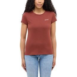 Mustang Damen Kurzarmshirt "Damen Style Loa", braun, Gr. XL, Jersey, 100% Baumwolle, Shirts