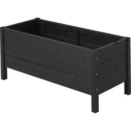 Plus Blumenkasten auf Beinen, BxTxH: 37x88x39 cm schwarz Holzwerkstoff B/H/T: 37cm x 39cm x 88cm