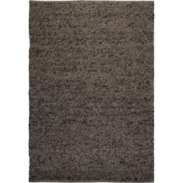 Kayoom Wollteppich &raquo;Darleen 685&laquo; rechteckig 20 mm H&ouml;he Kurzflor, Handgewebt, Modernes Muster, Uni, Wolle grau Wolle B : 200cm 1 Stk., 20mm, L: 290cm