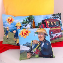 Feuerwehrmann Sam Dekokissen &raquo;&laquo; hochfarbig bedruckt bunt Polyester B/L: 40cm x 40cm, 3 Stk.