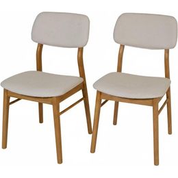Jahnke Esszimmerstuhl &raquo;JOY SIT DUO&laquo; (Set) Esszimmerstuhl (2er Set), Massivholz, Boucle-Stoff,bis 110kg belastbar Massivholz B/H/T: 45cm x 85cm x 53cm
