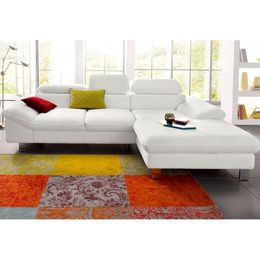 COTTA Ecksofa &raquo;Driver L-Form, B: 268 cm&laquo; Kopfteilverstellung, optional Schlaffunktion & Bettkasten LEDER BEEFY (ein abgedecktes Spalt-Rindsleder) im 