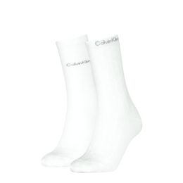 Calvin Klein Herren Socken &raquo;CK WOMEN SOCK 2P DROPNEEDLE PATTERN&laquo; 2 Paar wei&szlig; Einheitsgr&ouml;&szlig;e