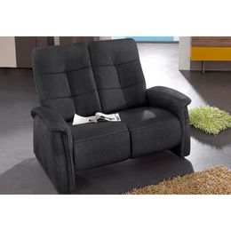 exxpo - sofa fashion Sofa &raquo;Tivoli, Kinosofa, bequem und komfortabel durch die Relaxfunktion&laquo; (2-sitzig), schmale Armlehnen grau Luxus-Microfaser, 