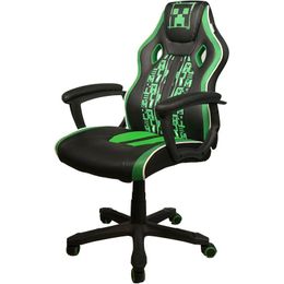 Phoenix Gaming-Stuhl () 1 Stk.gr&uuml;ne Absetzungen, Racing Chair gr&uuml;n Kunststoff, Metall, Polyester B/H/T: 61cm x 102cm x 62cm, 1 Stk., Polyester