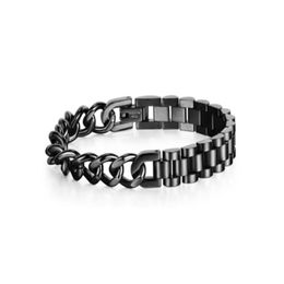 Firetti Edelstahlarmband &raquo;Schmuck Geschenk Armband Panzerkette kombiniert, verstellbar&laquo; schwarz Edelstahl