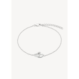 s.Oliver Damen s.Oliver Armband &raquo;Open Heart, Herz&laquo; mit Zirkonia (synth.) 21cm, Silber 925 (Sterlingsilber)