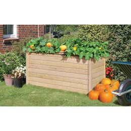 Karibu Hochbeet BxTxH: 209x111x92 cm beige Holzwerkstoff B/H/T: 209cm x 92cm x 111cm