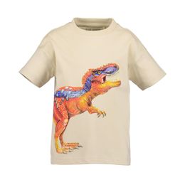 Blue Seven Jungen T-Shirt, beige, Gr. 116, bedruckt, unifarben, Single Jersey, Obermaterial: 100% Baumwolle, Shirts, modischer Stil, aus reiner