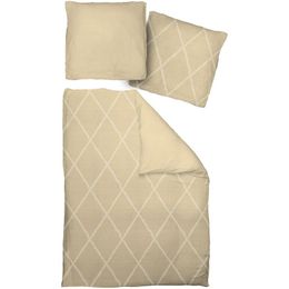 Adam Bettw&auml;sche &raquo;Casket Valdelana light&laquo; 2 Stk. aus 100 % Bio-Baumwolle, 2 teilig - Bettw&auml;sche Set beige Renforc&eacute;, Obermaterial: 100% Baumwolle B/L: 155cm 