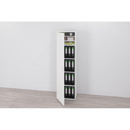 FMD Mehrzweckschrank &raquo;Inca 1&laquo; Flurschr., Aktenschr., verstellb. B&ouml;den, mit/ohne Spiegel, B: 50 cm wei&szlig; Holzwerkstoff wei&szlig;, B/H/T: 50cm x 184cm x 