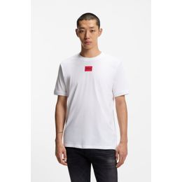 Hugo Herren T-Shirt "Diragolino", wei&szlig;, Gr. M, unifarben, Single Jersey, Obermaterial: 100% Baumwolle, Shirts, Rundhalsausschnitt, Regular Fit,