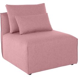 OTTO home Sessel &raquo;N&ouml;re&laquo; Modul - zum Zusammenstellen; in vielen Bezugsqualit&auml;ten und Farben rosa Samtoptik (100% Polyester);Struktur (100% 