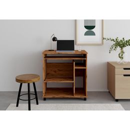 VOGL M&ouml;belfabrik Computertisch &raquo;Compi&laquo; PC-Tisch mit Tastaturauszug, platzsparend, Breite 72 oder 90 cm braun B/H/T: 72cm x 76cm x 46cm