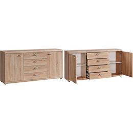 Procontour Kommode &raquo;Sun BESTSELLER&laquo; H&ouml;he 74 cm, variabel verstellbaren Einlegeb&ouml;den braun B/H/T: 150cm x 74cm x 35cm