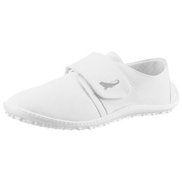 Leguano Herren Barfu&szlig;schuh "CARE", Gr. 44, wei&szlig;, Lederimitat, Schuhe, Klettschuh, Freizeitschuh, Bequemschuh mit Klettverschluss