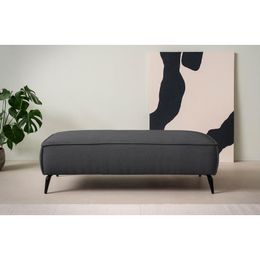 OTTO home Polsterhocker &raquo;TVINNU Cord&laquo; zur Serie TVINNU, gem&uuml;tlicher Sitzkomfort, rechteckig, schwarze F&uuml;&szlig;e grau B/H/T: 140cm x 44cm x 65cm, Cord