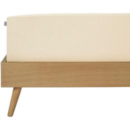 Schiesser Spannbettlaken &raquo;Elli&laquo; f&uuml;r hohe Matratzen und Boxspringbetten, MADE IN GREEN by OEKO-TEX beige Jersey-Elasthan, Obermaterial: 97% Baumwolle, 3% 